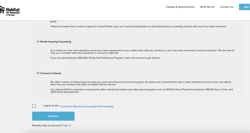 CLIENT LOGIN | Habitat for Humanity of Michigan